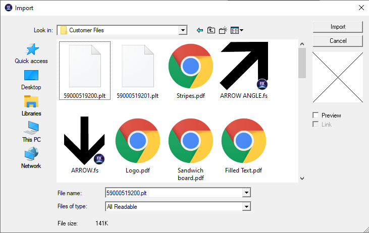 Importing Files – SA International