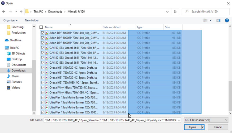 Color Profiles / ICC Profiles – SA International