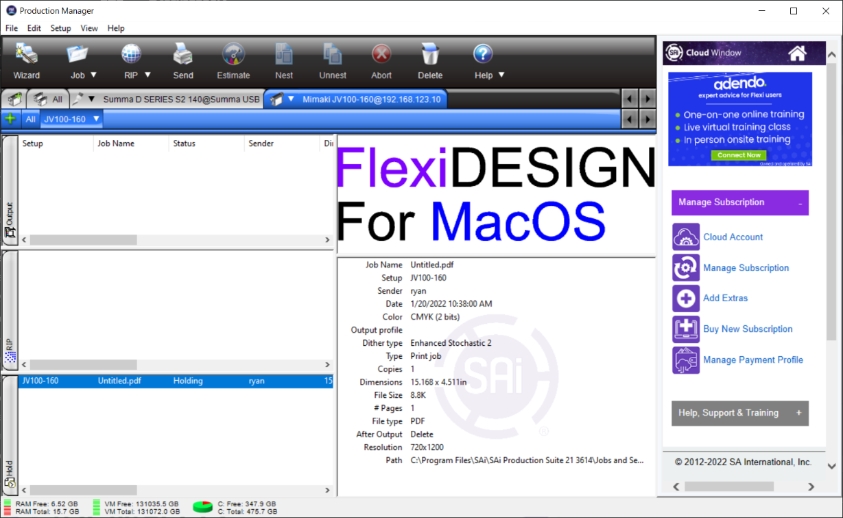 MacOS: Printing to a Windows Production Manager – SA International