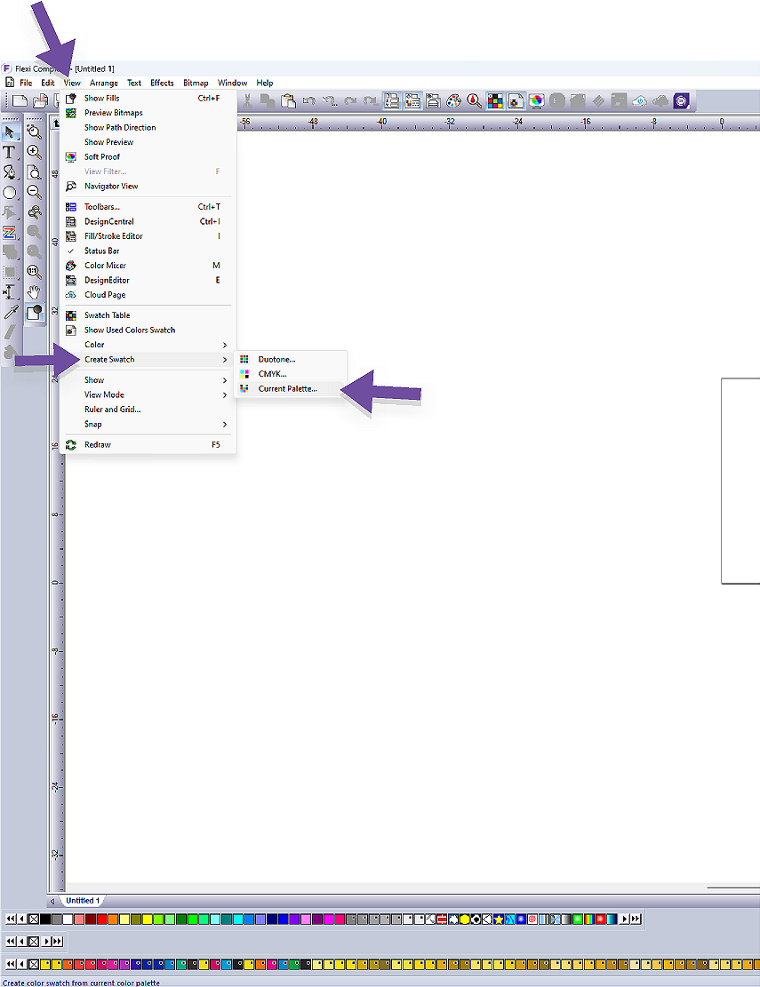 Printing a color swatch – SA International