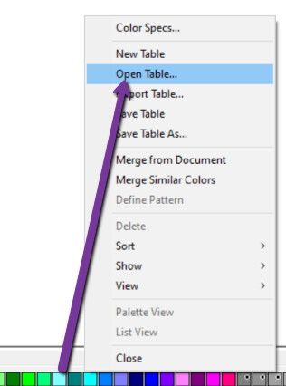 Adding Swatch Tables/Vendor Swatch Tables – SA International