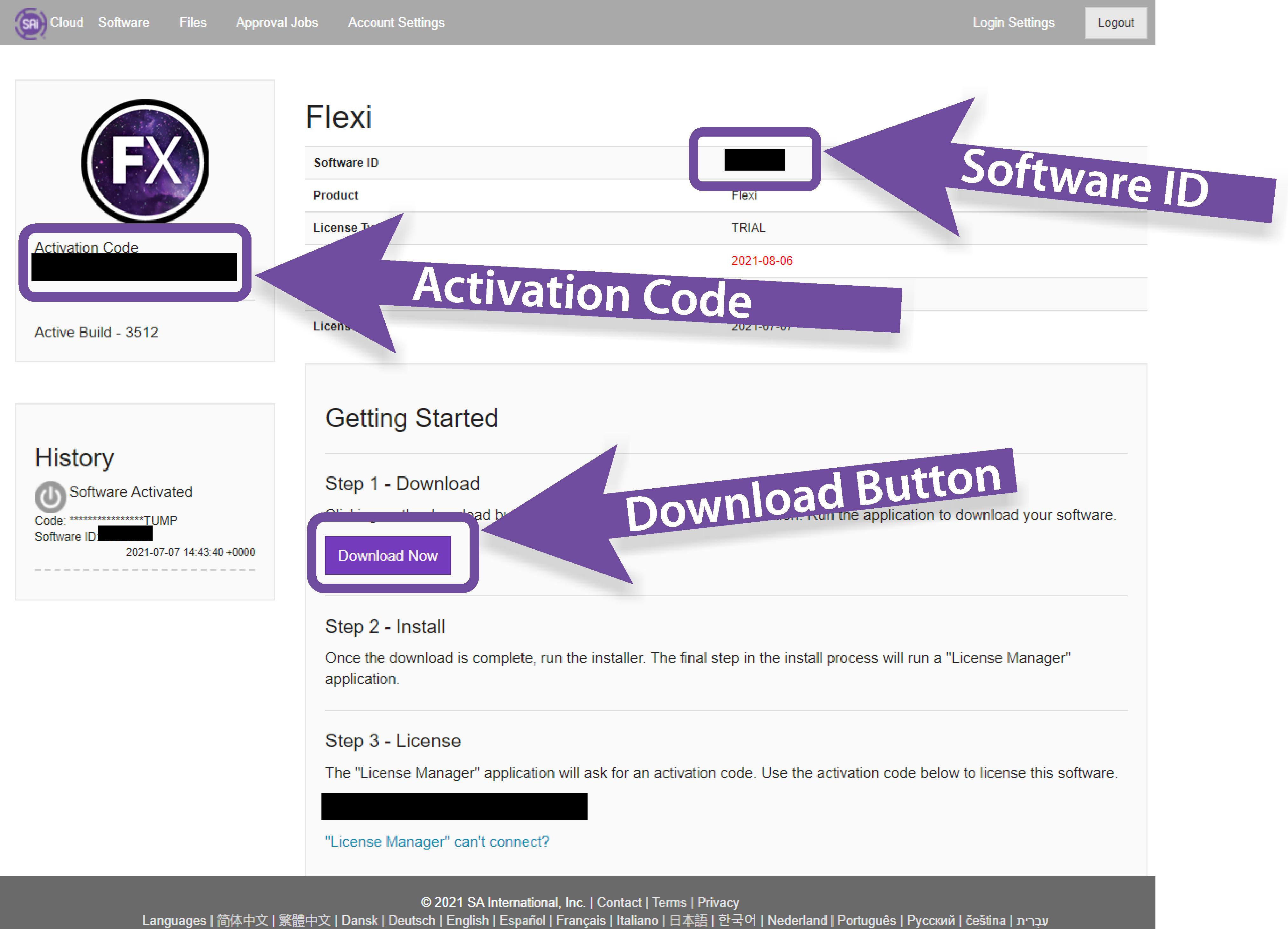 Activating your License and Downloading Flexi – SA International