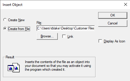 Using OLE Objects – SA International