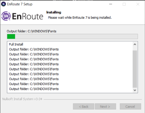 Instalación de EnRoute – SA International (Español)