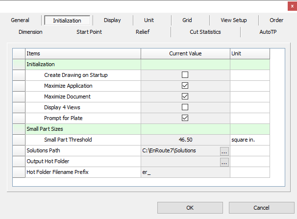 EnRoute Preferences - Initialization Tab – SA International
