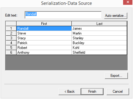 Auto Serialization – SA International
